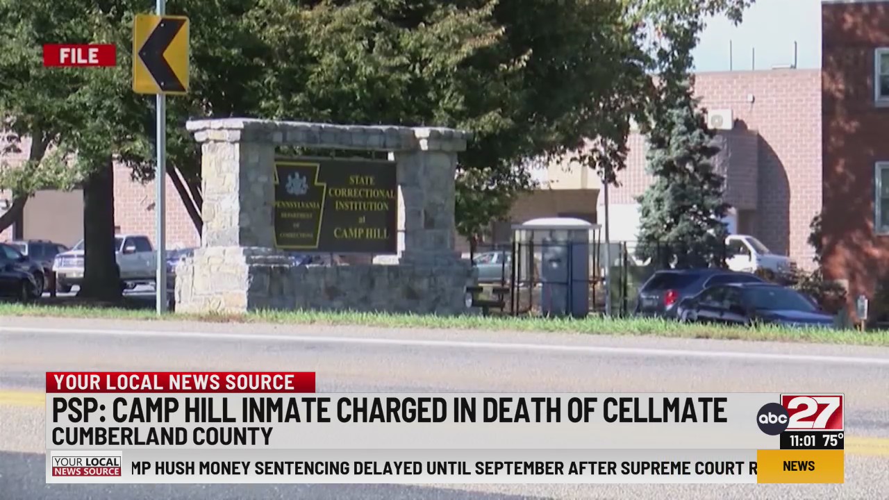 PSP: SCI Camp Hill inmate charged with murder in cellmate’s death – ABC27