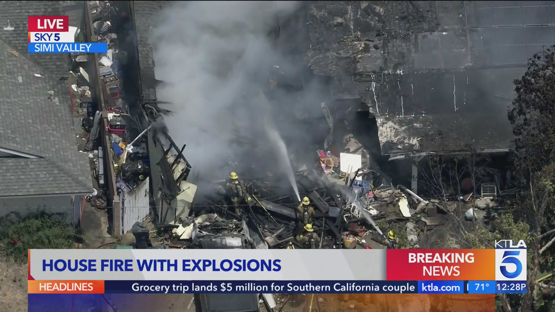 Simi Valley home burns; explosions reported – KTLA