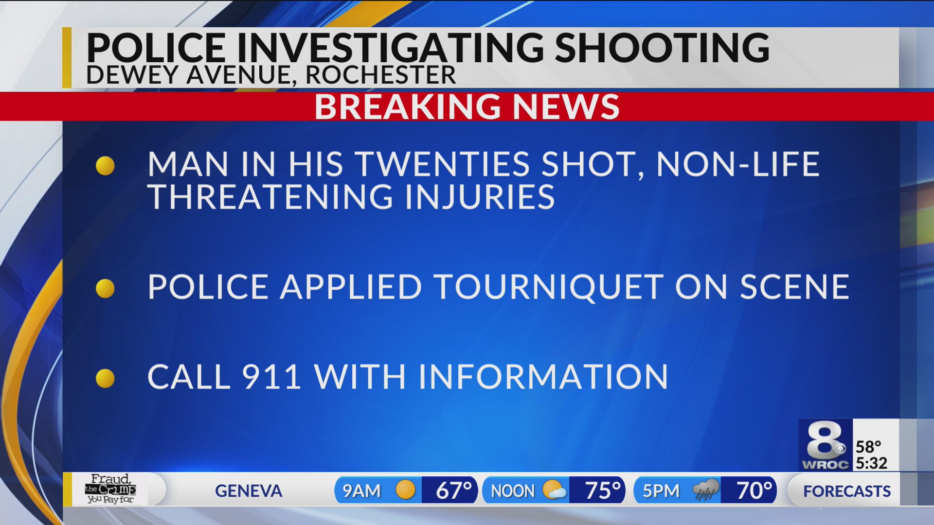 Man hospitalized after Monday night shooting on Dewey Ave. – RochesterFirst