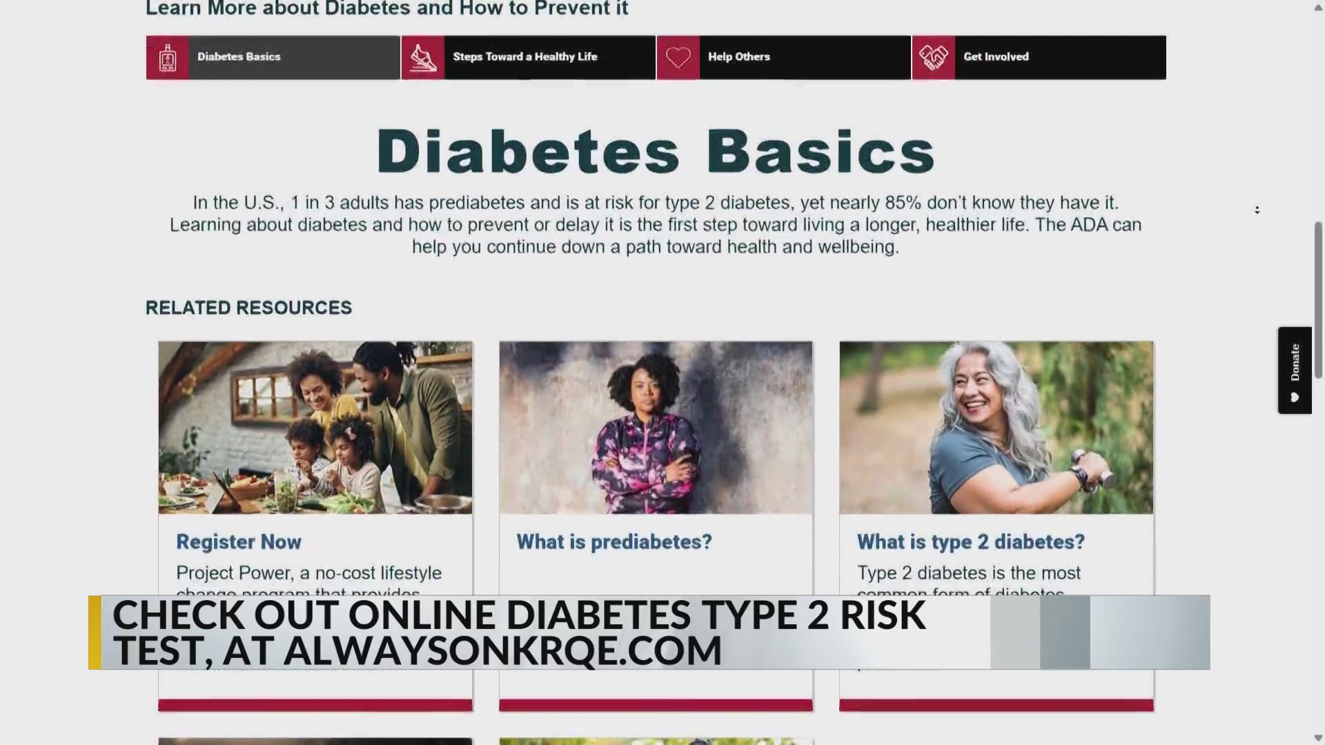 New Mexico residents encouraged to take free online diabetes risk ...
