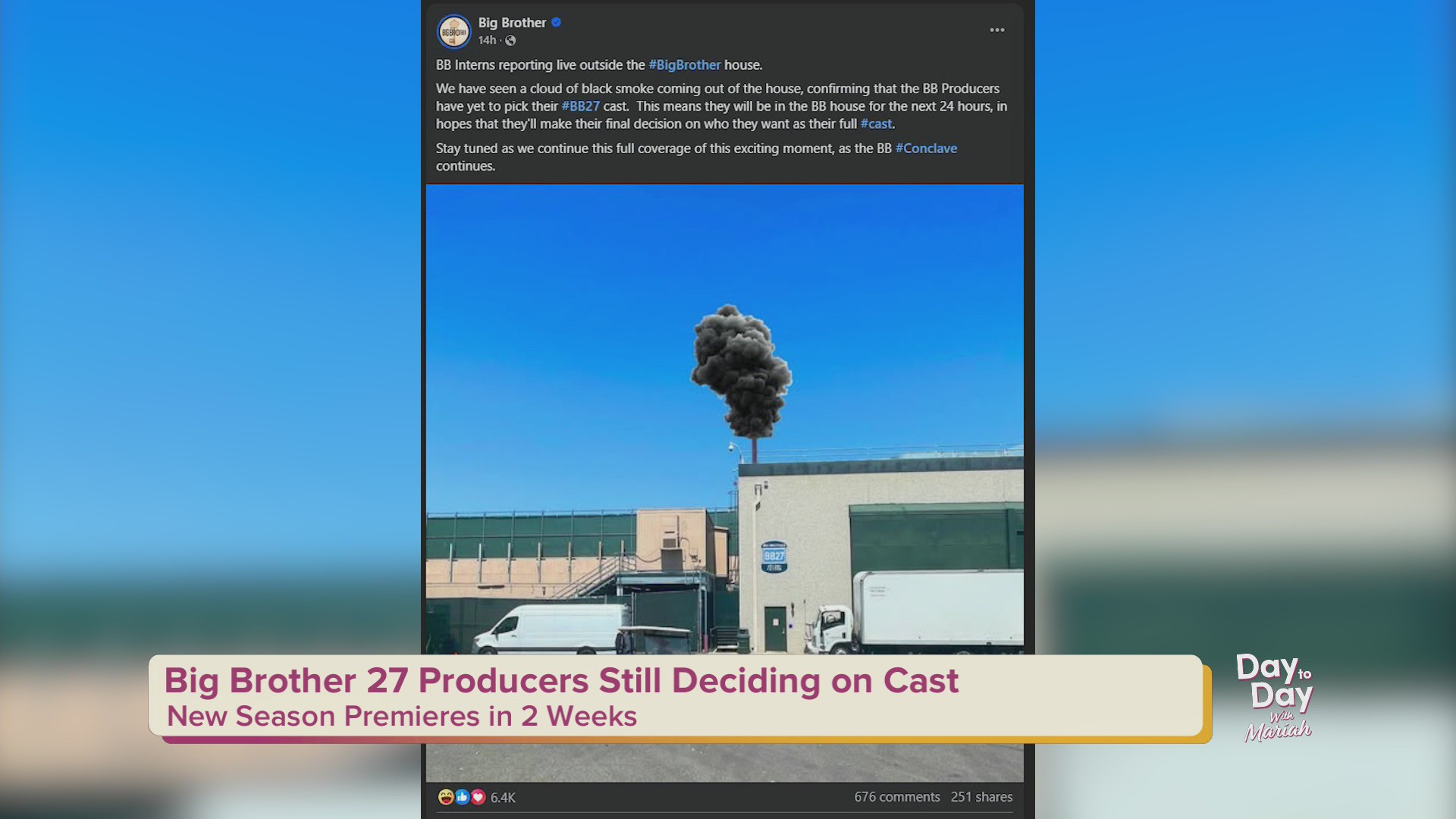 Big Brother 27 Producers Still Deciding on Cast | June 26, 2025 | Day to Day with Mariah – WHNT.com