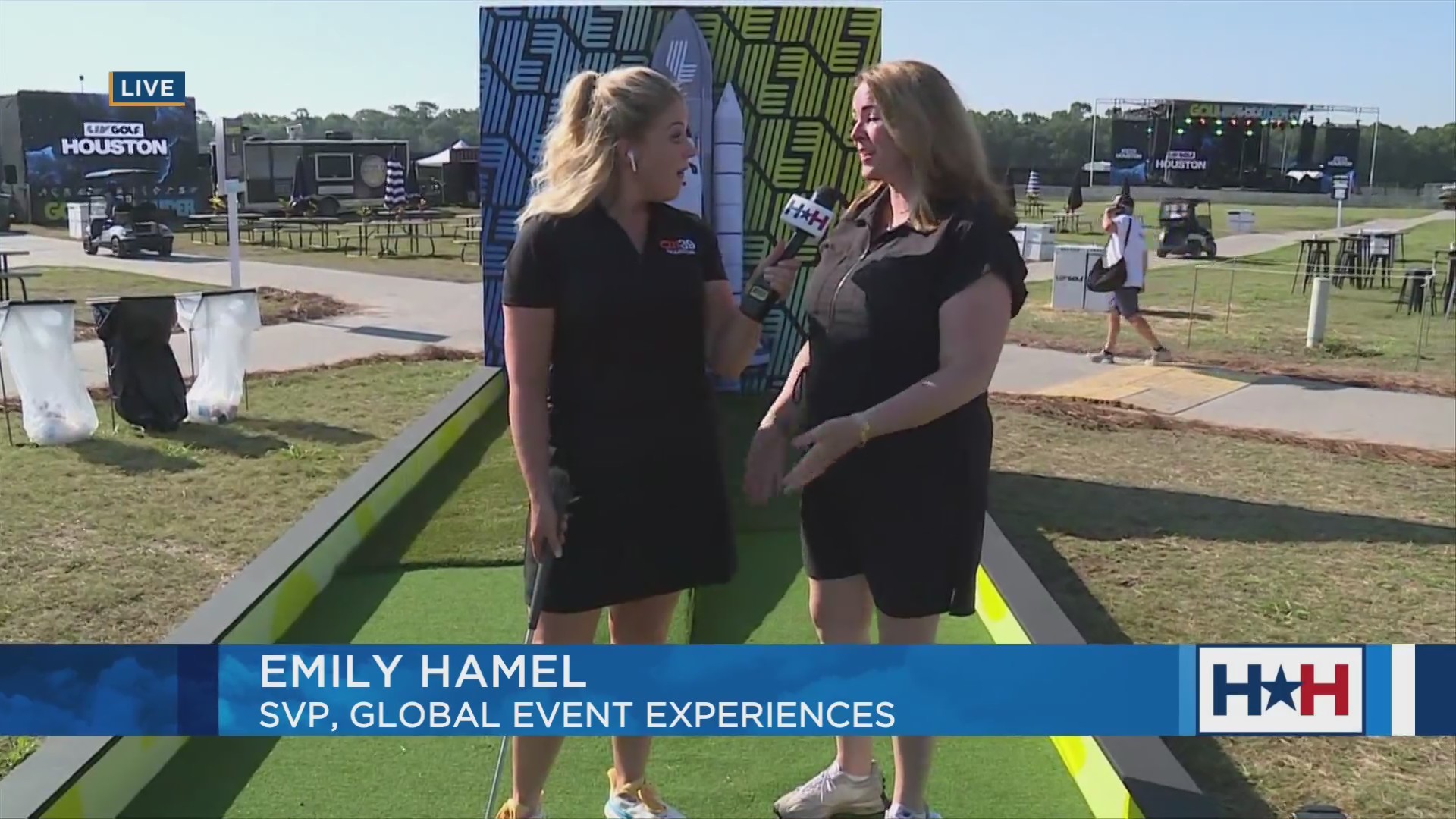 Emily Hamel, SVP, Global Event Experiences LIVE at LIV Golf | Houston ...