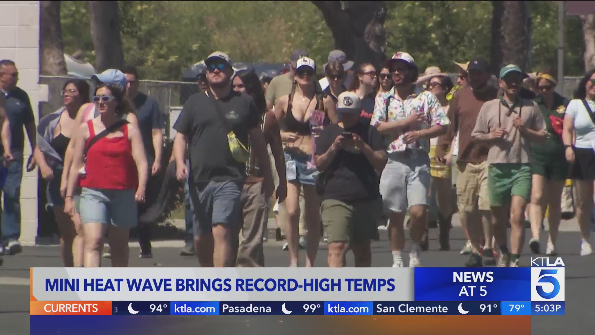 ‘Mini heat wave’ hits SoCal, bringing high temps – KTLA