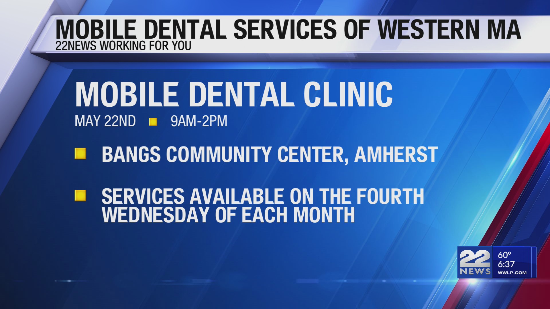 Mobile Dental Clinic coming to Bangs Community Center in Amherst – WWLP