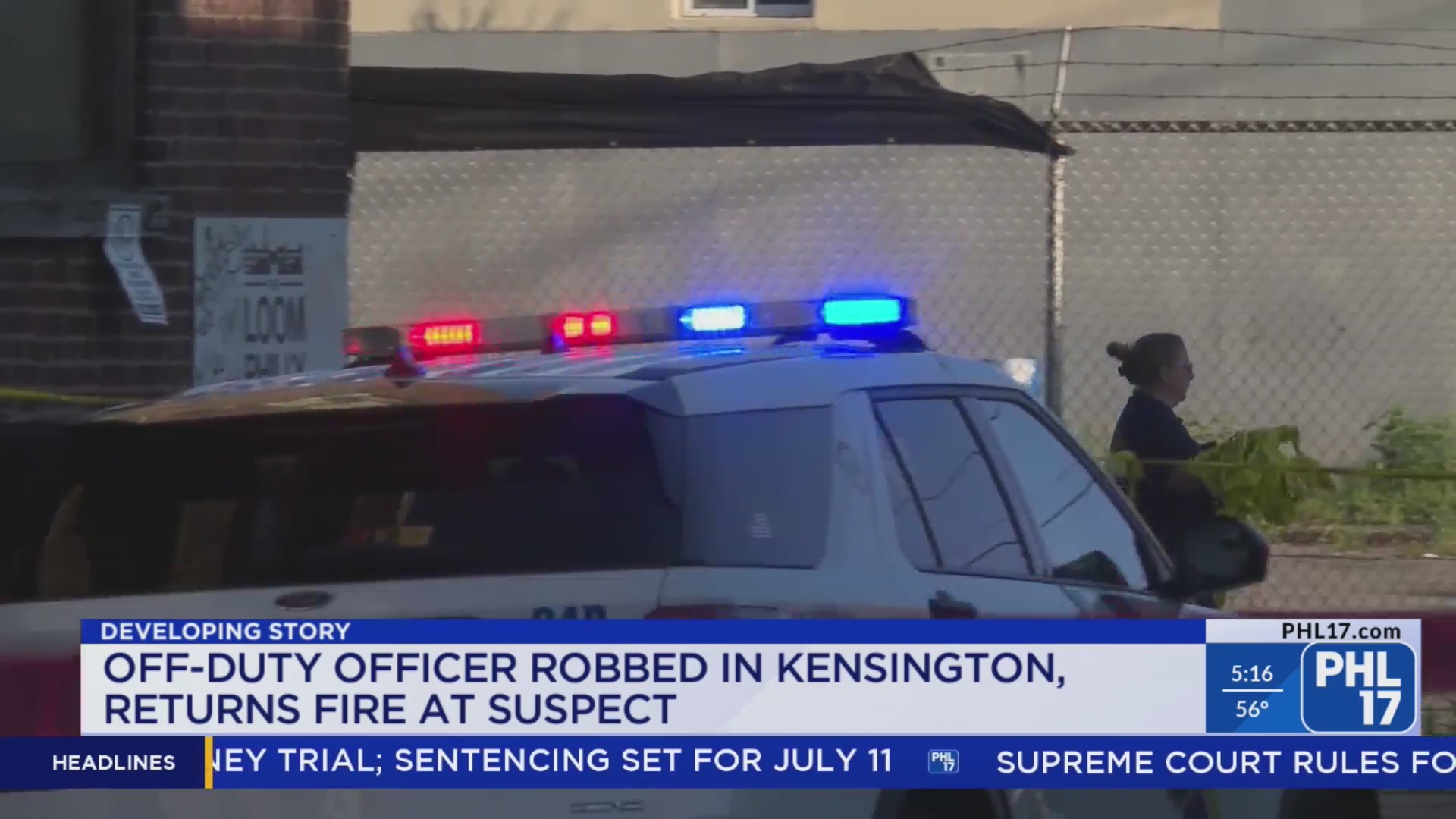 Off-duty officer fires shots back during robbery in Kensington – PHL17.com