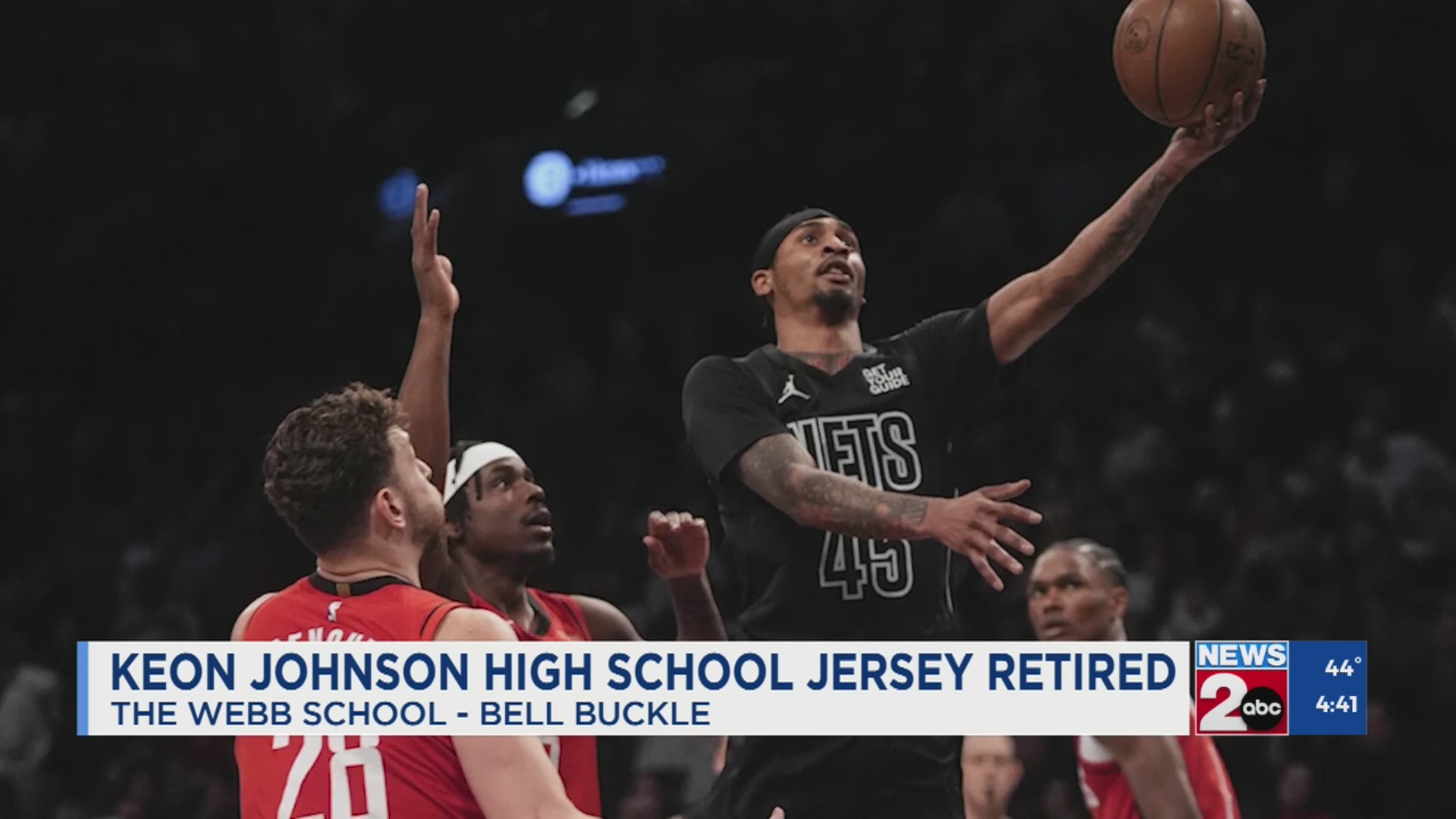 Keon Johnson high school jersey retired at the Webb School – WKRN News 2