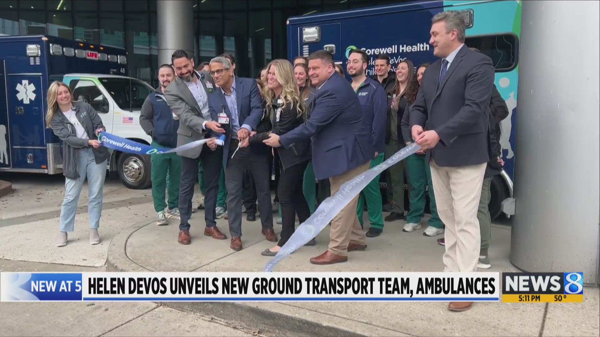 Helen DeVos unveils new ground transportation team, ambulances – WOODTV.com
