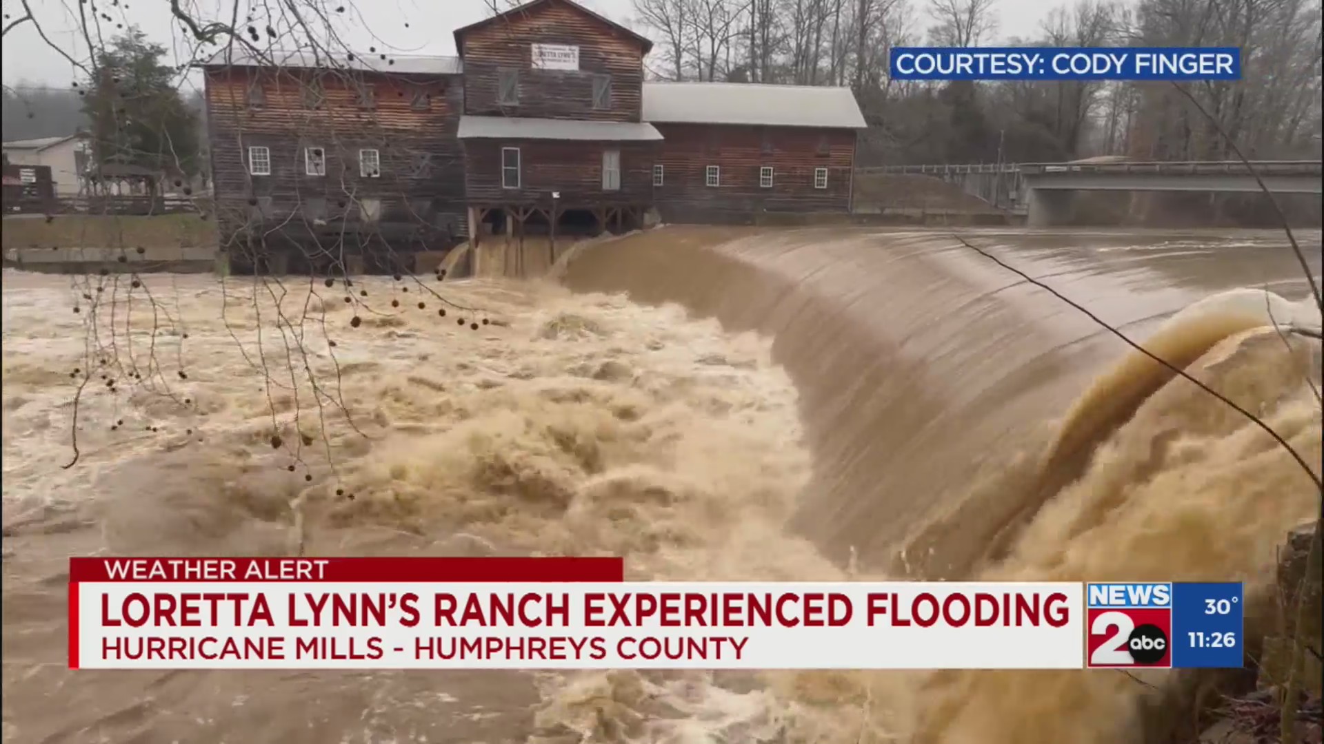 Severe weather brings flooding to Loretta Lynn’s Ranch – WKRN News 2