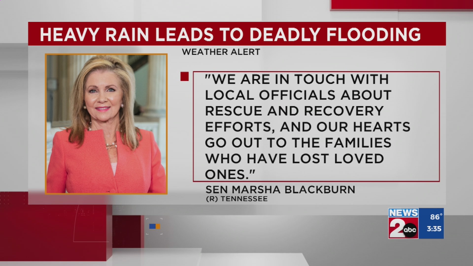 Sen. Marsha Blackburn reacts to deadly flooding in Chattanooga – WKRN ...