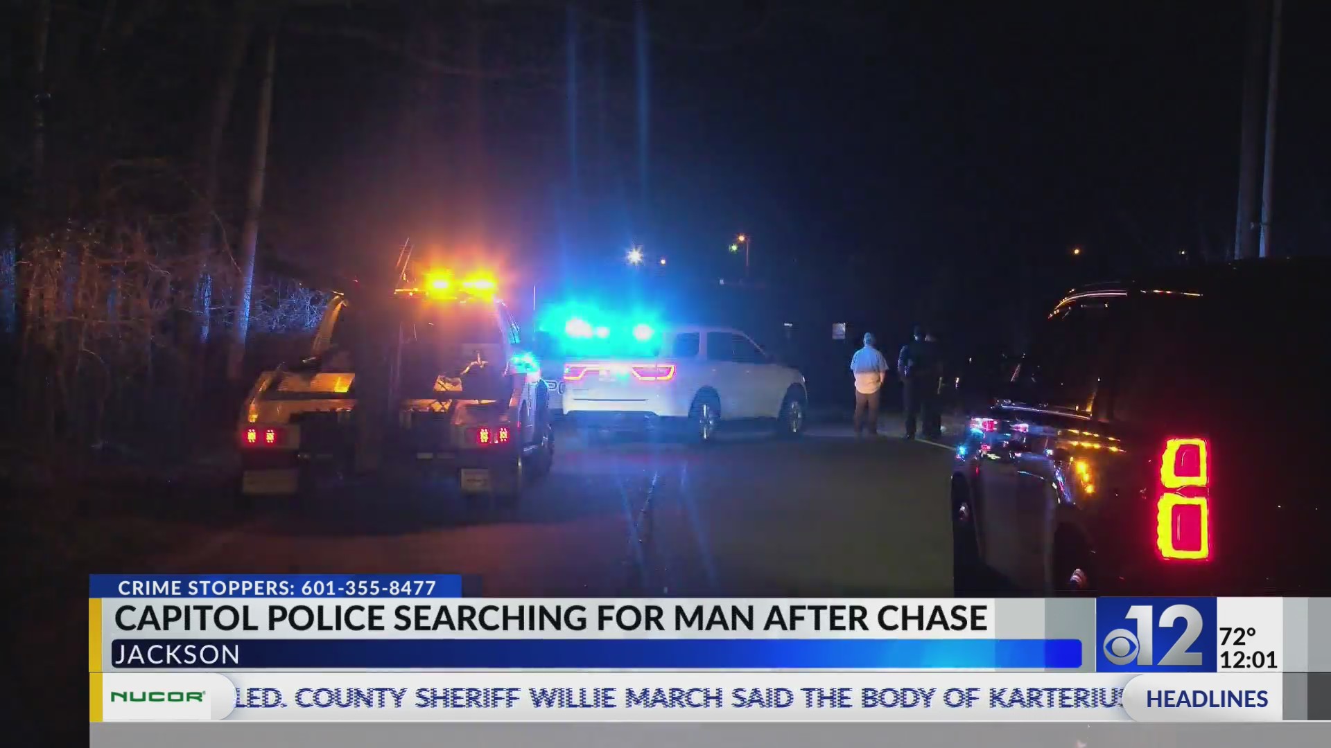 Capitol police search for suspect after chase in South Jackson – WJTV