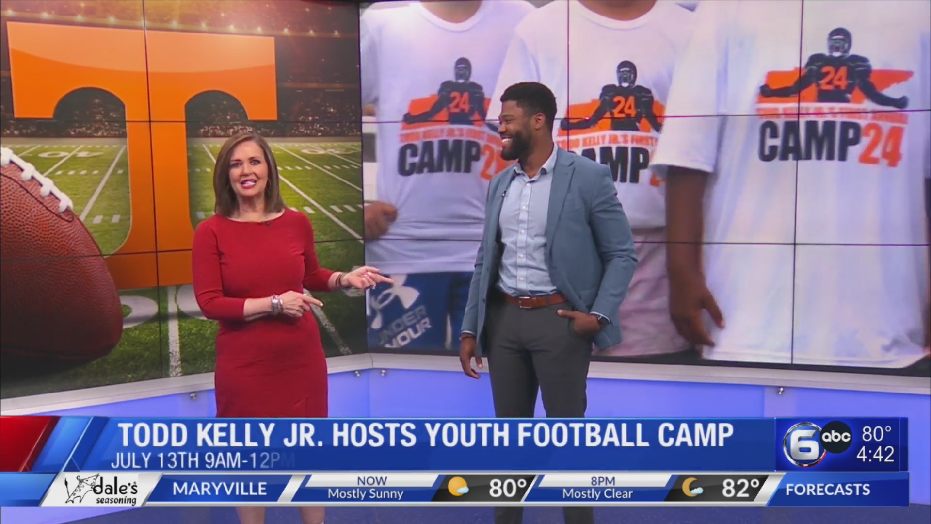 Todd Kelly Jr. hosts youth football camp – WATE 6 On Your Side