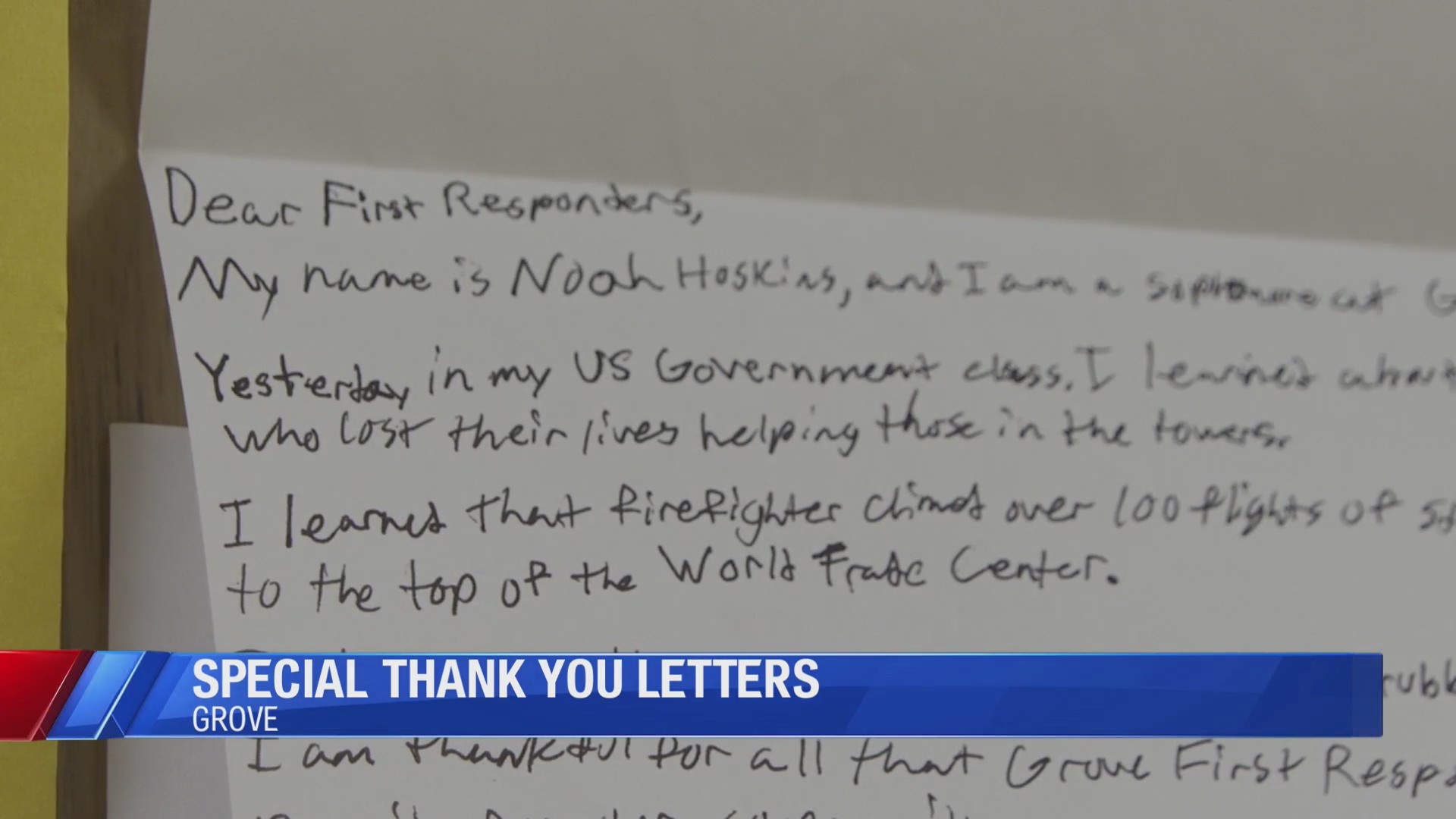 Students’ heartfelt letters thank Grove’s first responders – KSNF/KODE ...