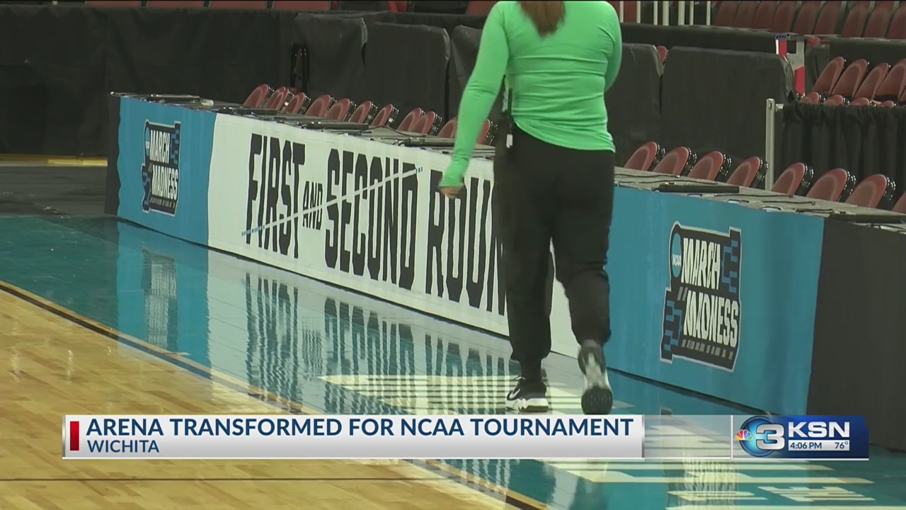 Intrust Bank Arena transformed for NCAA Tournament – KSN-TV