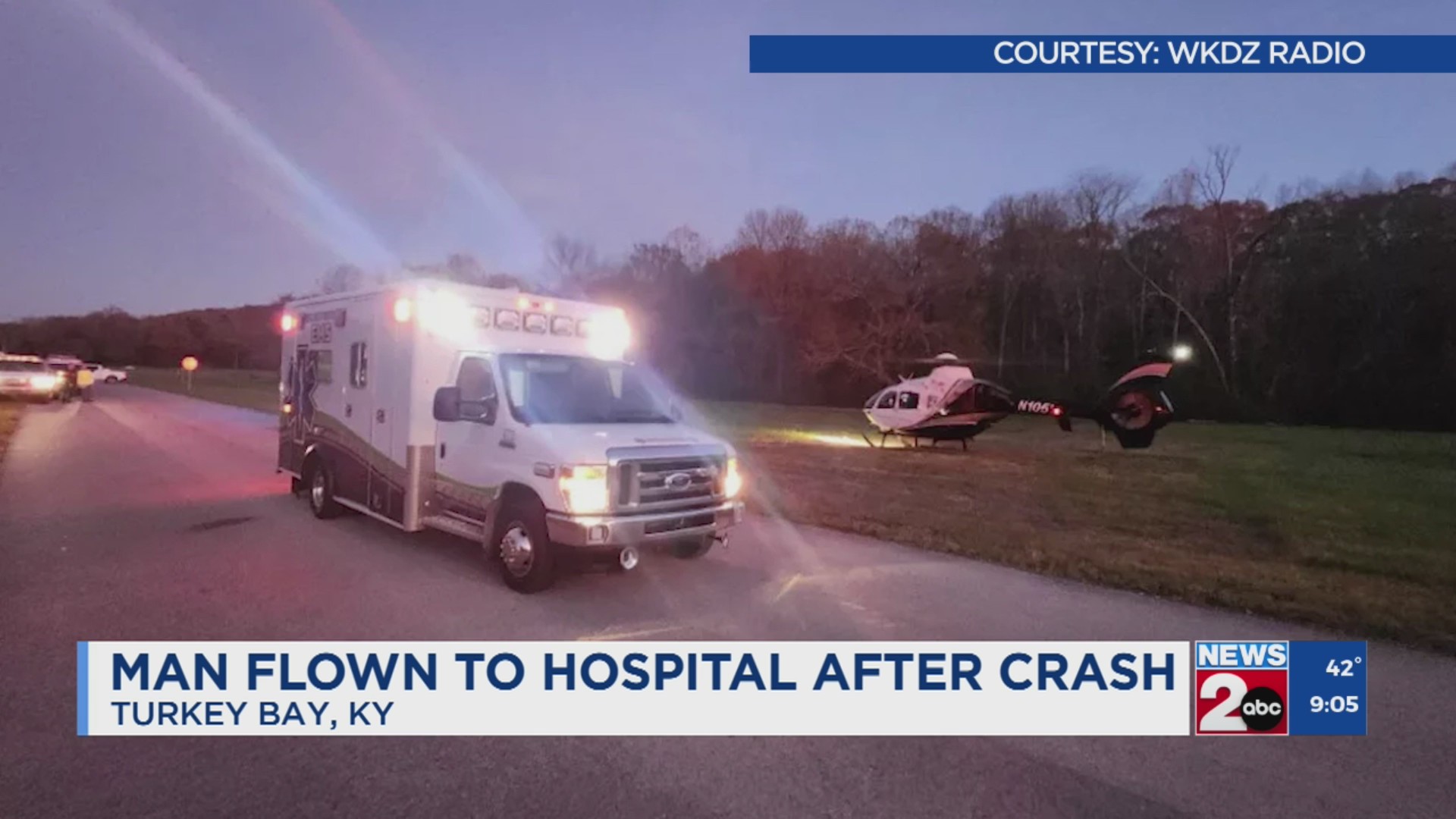 Man flown to hospital after crash in Turkey Bay, KY – WKRN News 2