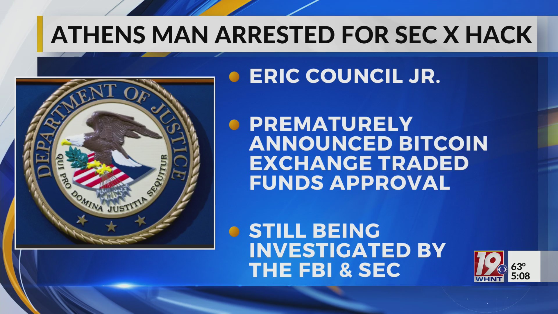Athens Man Arrested for January Hack of SEC X Account | Oct. 17, 2024 ...