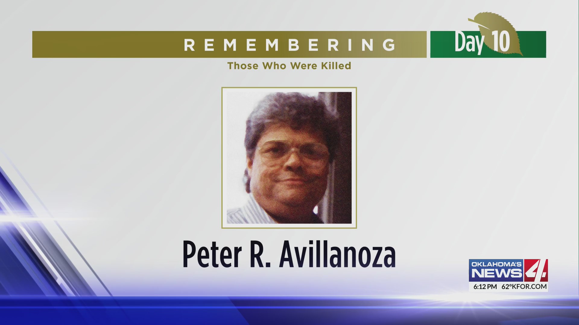 168 Days to remember those lost in the OKC bombing: Peter R. Avillanoza ...