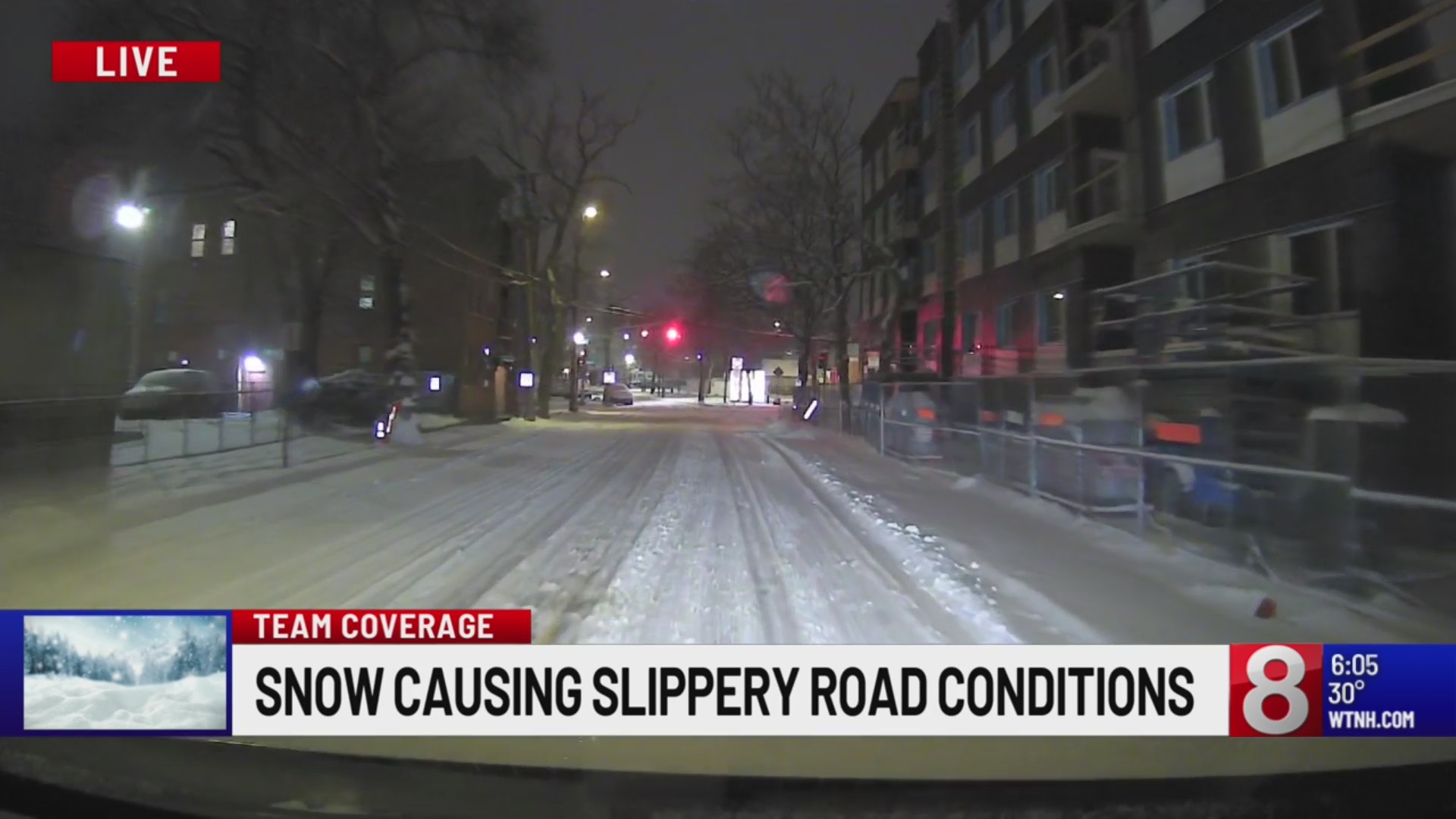 Snow causing slick road conditions – WTNH.com