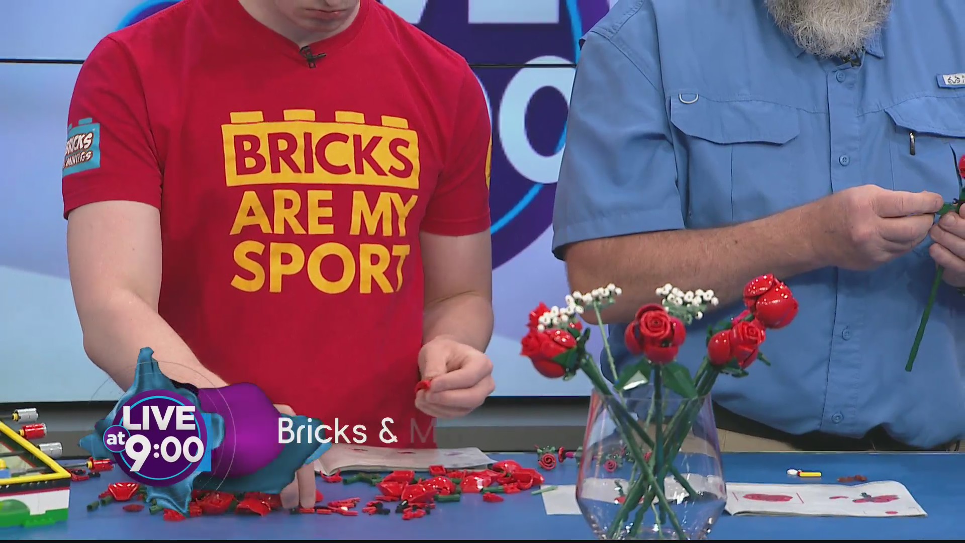 Bricks and Minifigs live Lego build in the Live at 9 studio – WREG.com