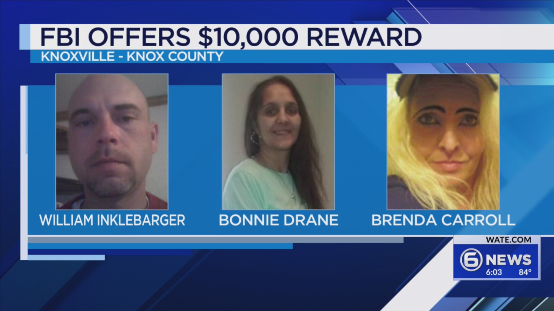 FBI offers rewards in search for trio missing since 2018 – WATE 6 On ...
