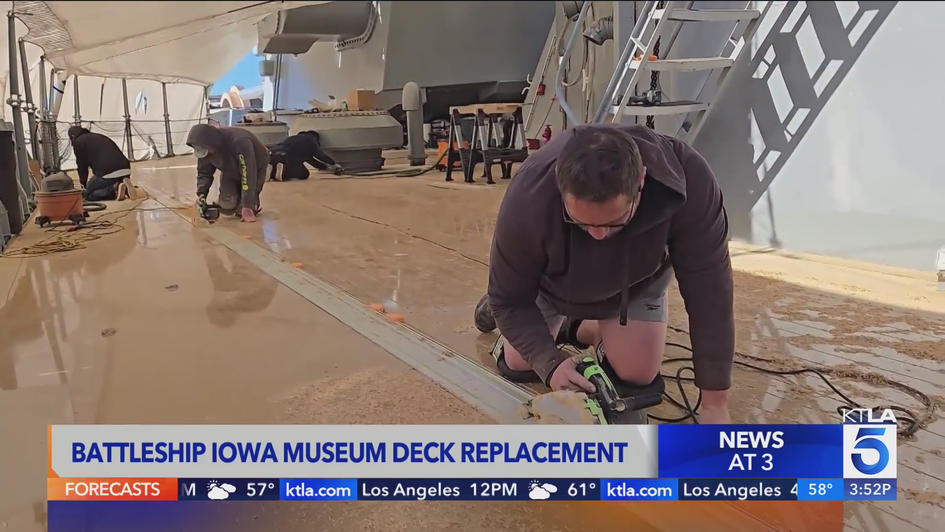 Battleship Iowa Deck Replacement – KTLA