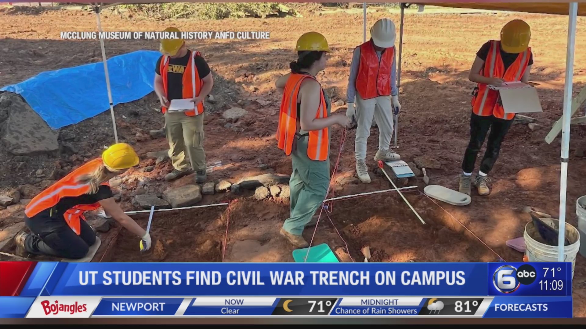 UT students finds Civil War trench on campus – WKRN News 2