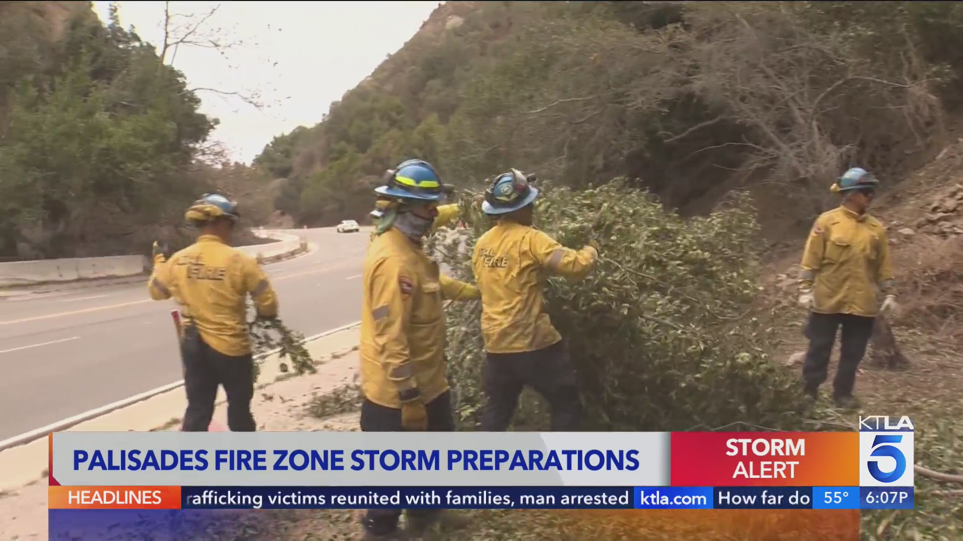 Crews prep L.A. burn scar areas for mudslide threats from incoming ...