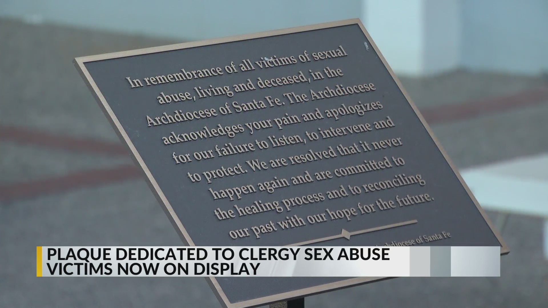 Plaque dedicated to clergy sex abuse victims on display in Albuquerque ...