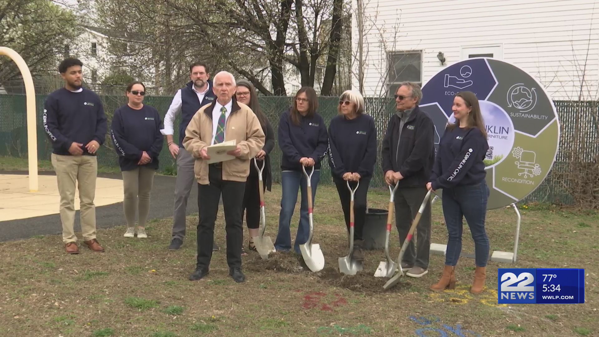 Holyoke business plants amelanchier tree in park for Earth Day – WWLP