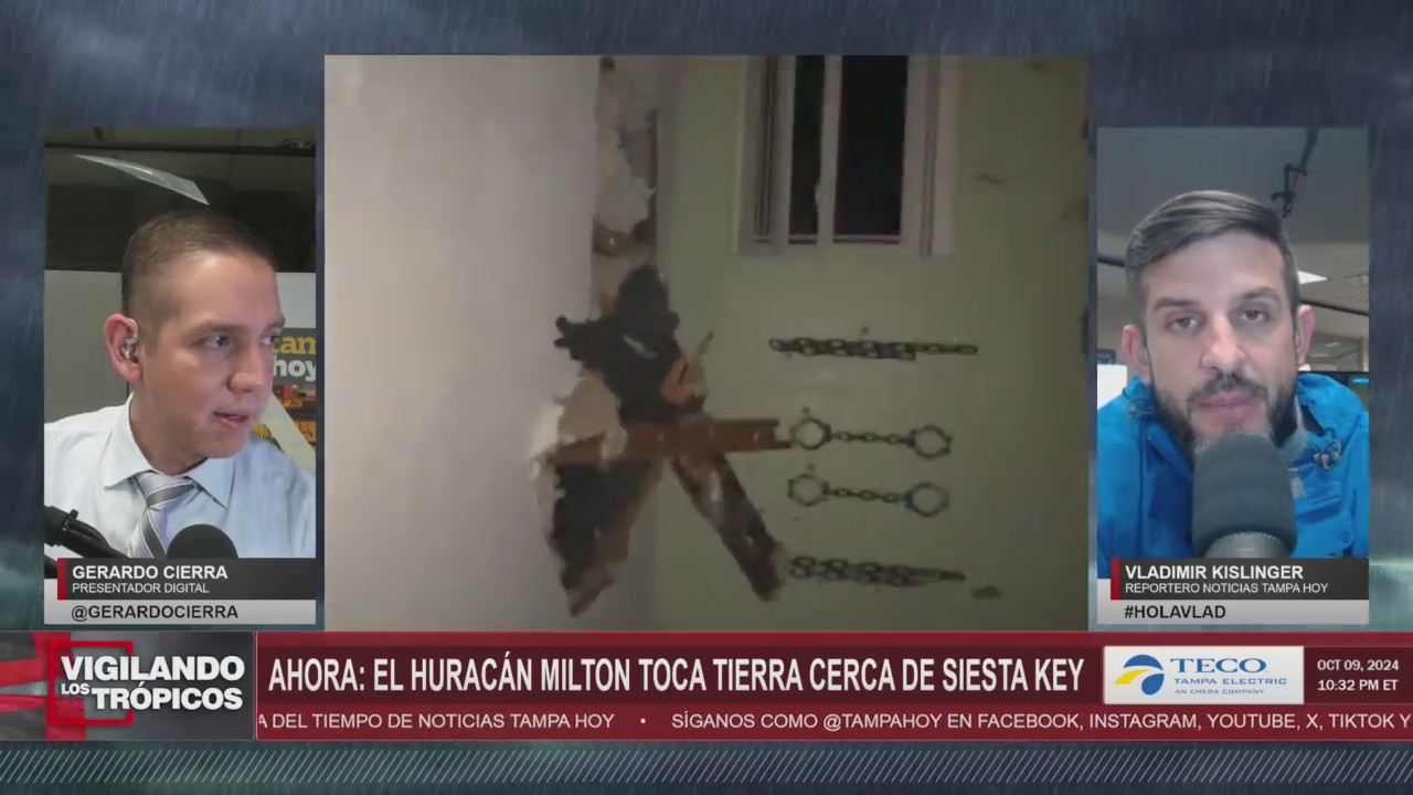 Gerardo Cierra y Vladimir Kislinger horas después de que el huracán ...