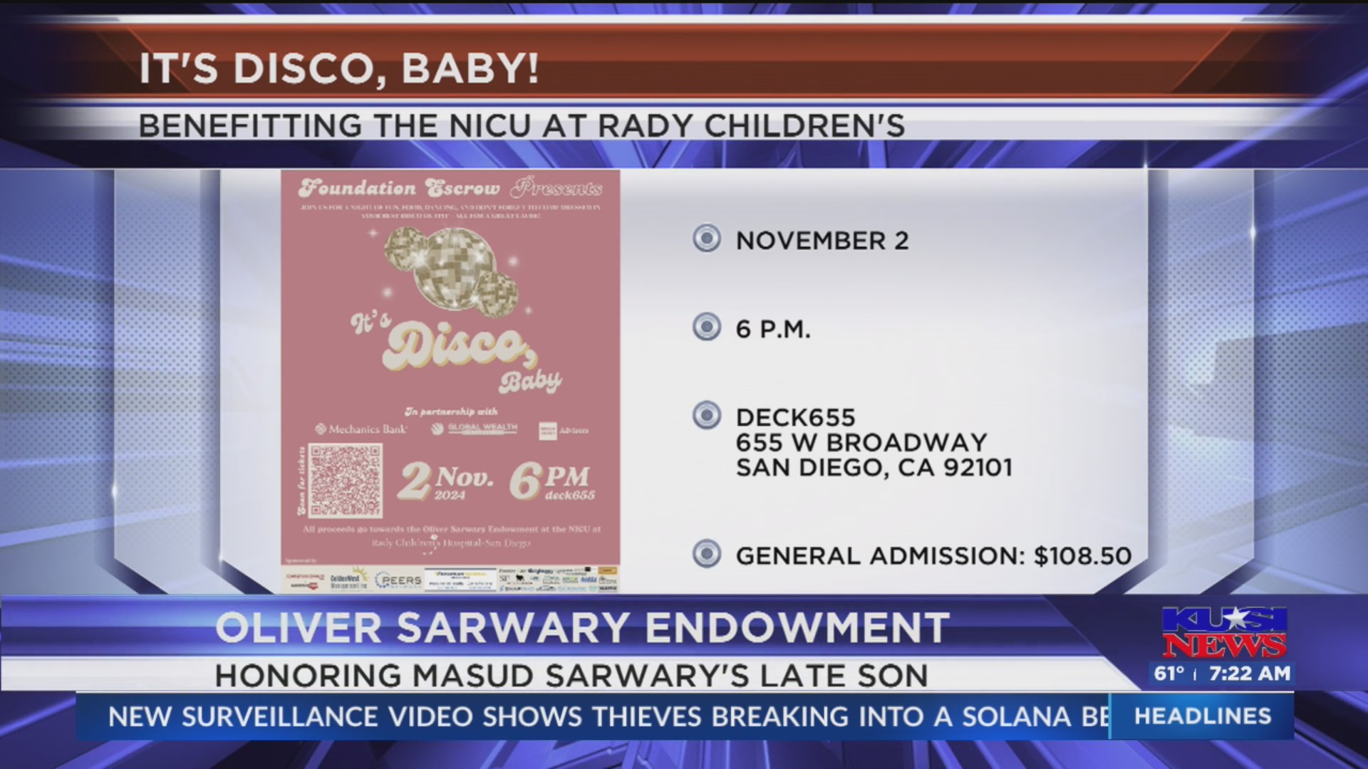 It’s Disco Baby! benefits the NICU at Rady Children’s Hospital through ...