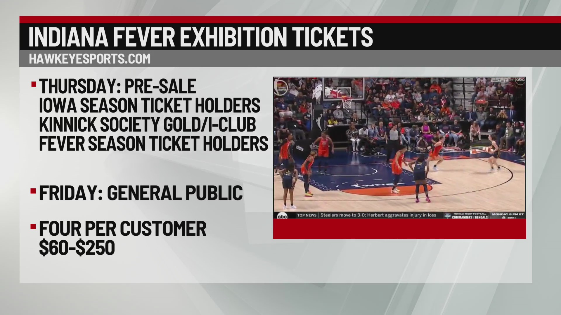 How to buy tickets to Indiana Fever game at Carver-Hawkeye Arena ...