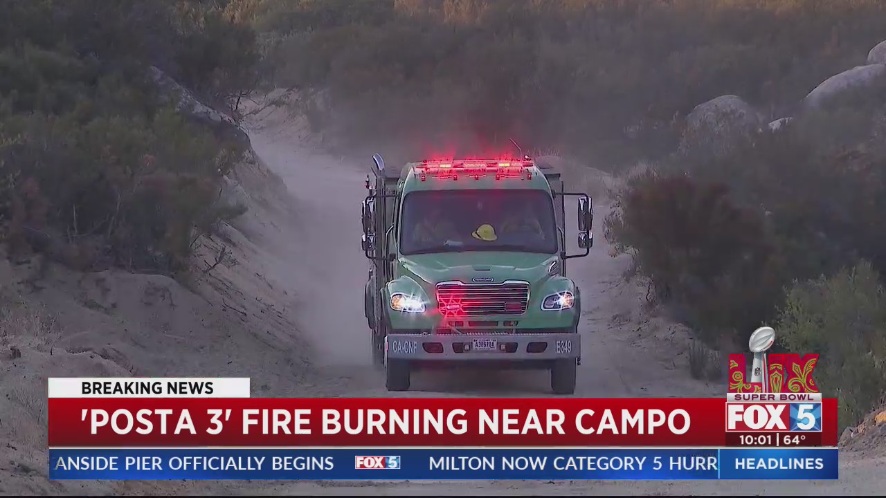 Posta 3 Fire burning near Campo – FOX 5 San Diego & KUSI News