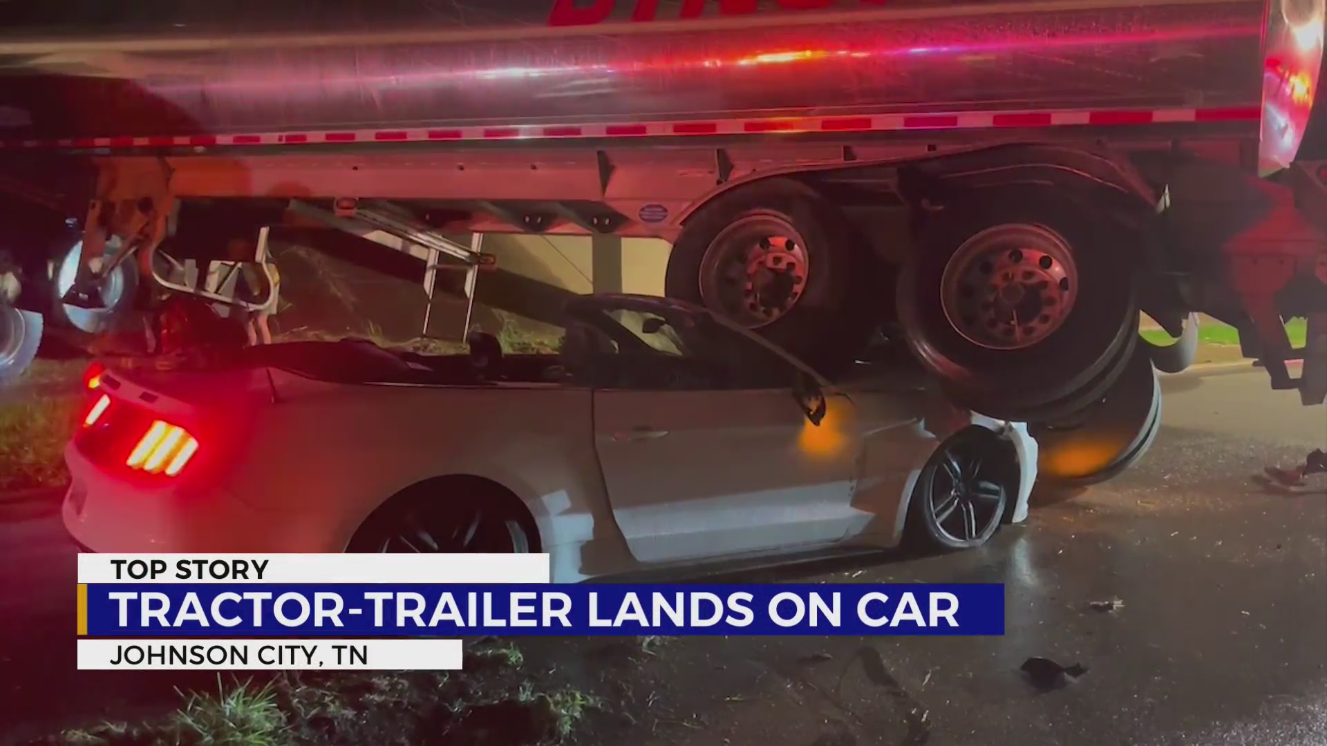 JCPD: Tractor-trailer ran off of I-26 overpass, landed on car below ...