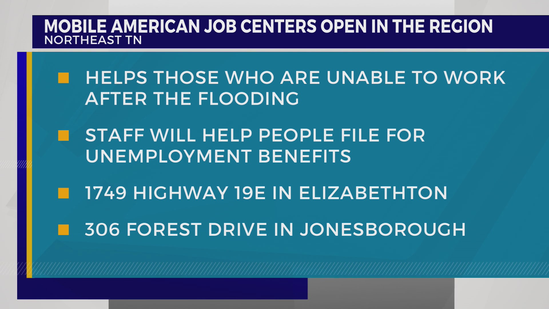 Mobile Job Centers now open in Northeast Tennessee – WJHL | Tri-Cities ...