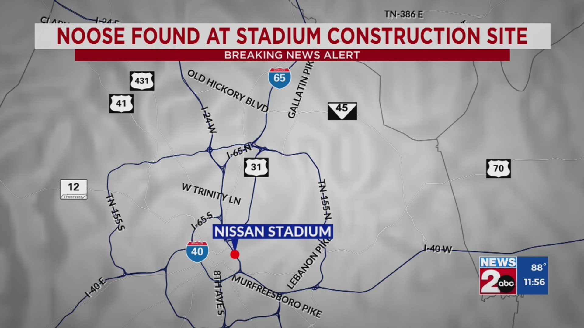 Noose reportedly found at Nissan Stadium construction site – WKRN News 2