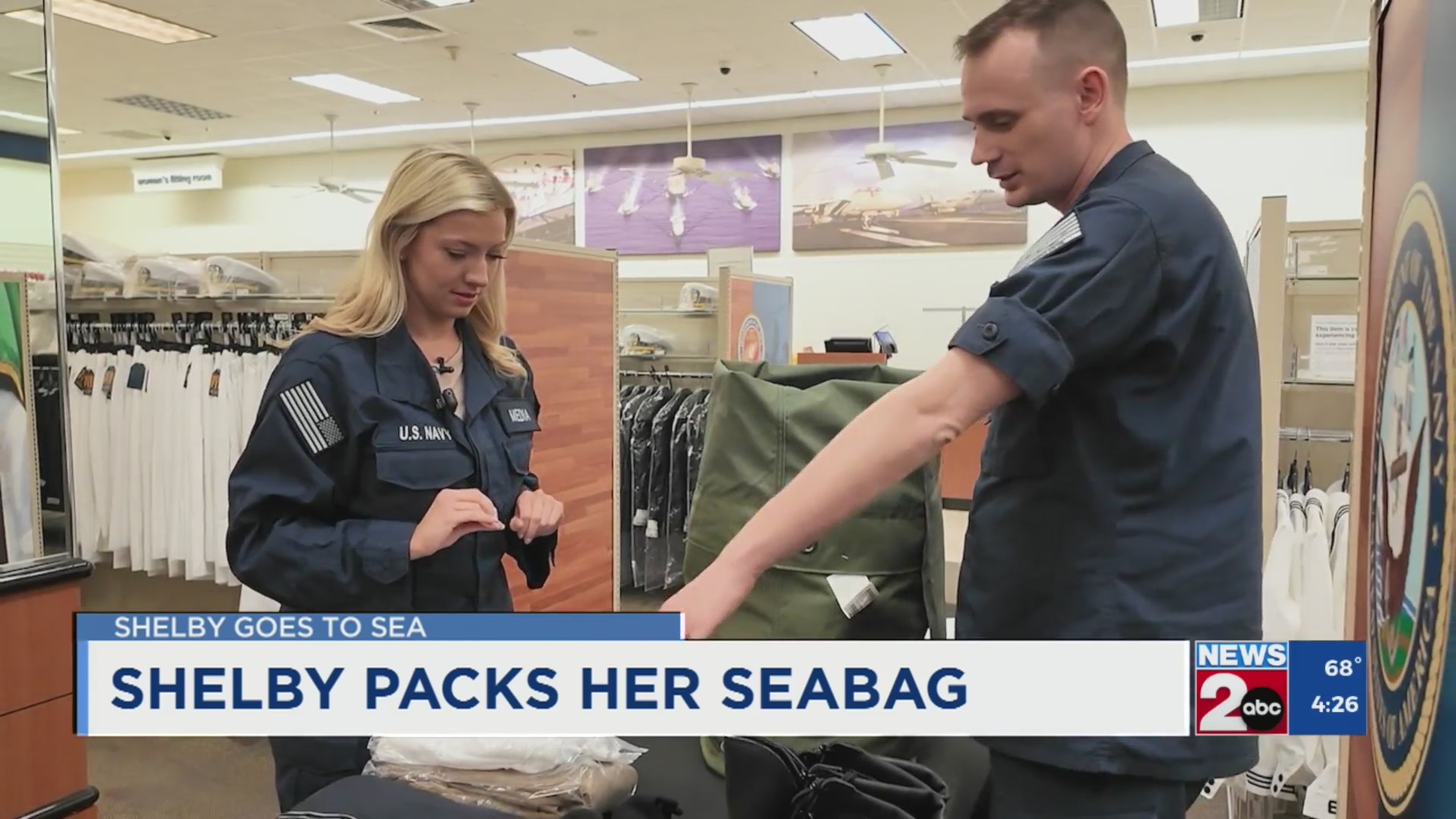 Shelby Goes to Sea: Shelby Mac gets her Navy Uniform – WKRN News 2