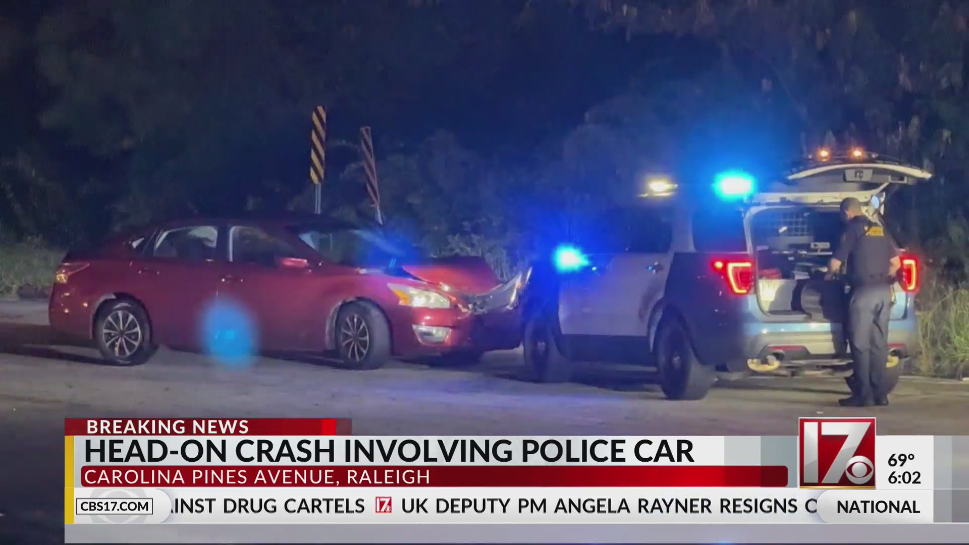 DWI driver charged in head-on crash with Raleigh police car: Police ...