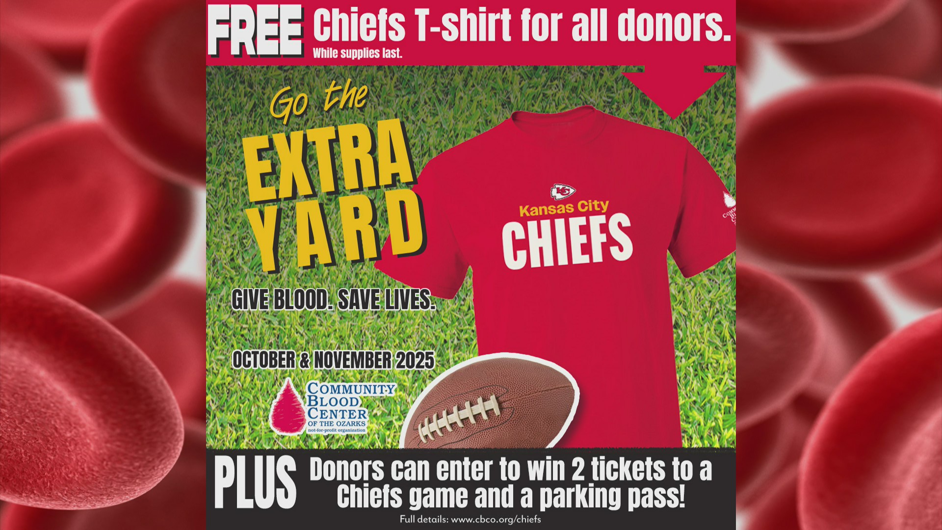 Sponsored Content: Donate Blood at CBCO in October for a KC Chiefs T ...