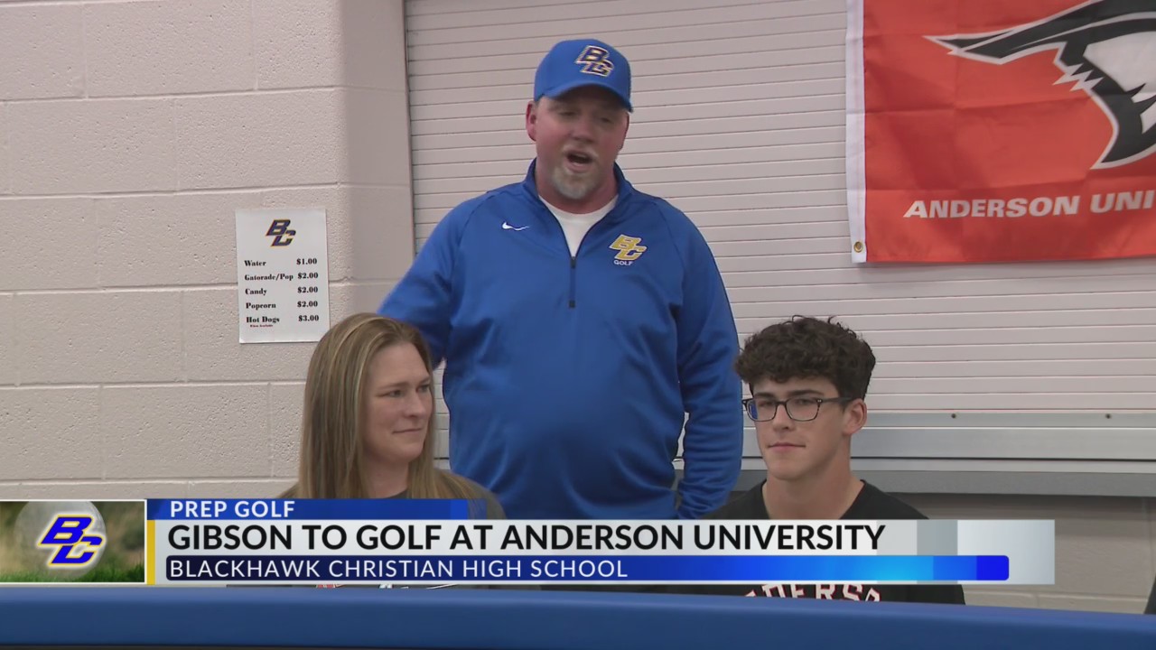 Blackhawk Christian’s Braden Gibson signs with Anderson University golf – WANE 15
