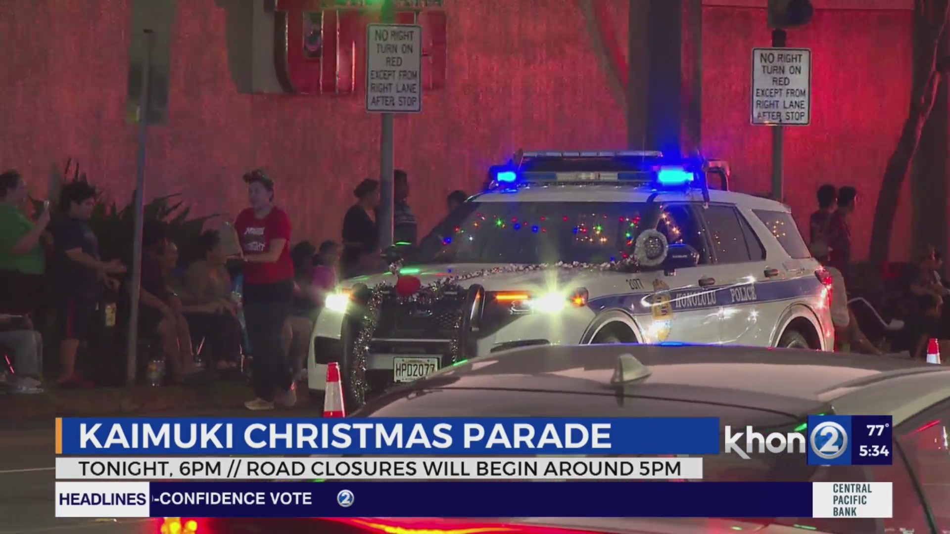 Lane closures scheduled for Kaimuki Christmas Parade – KHON2