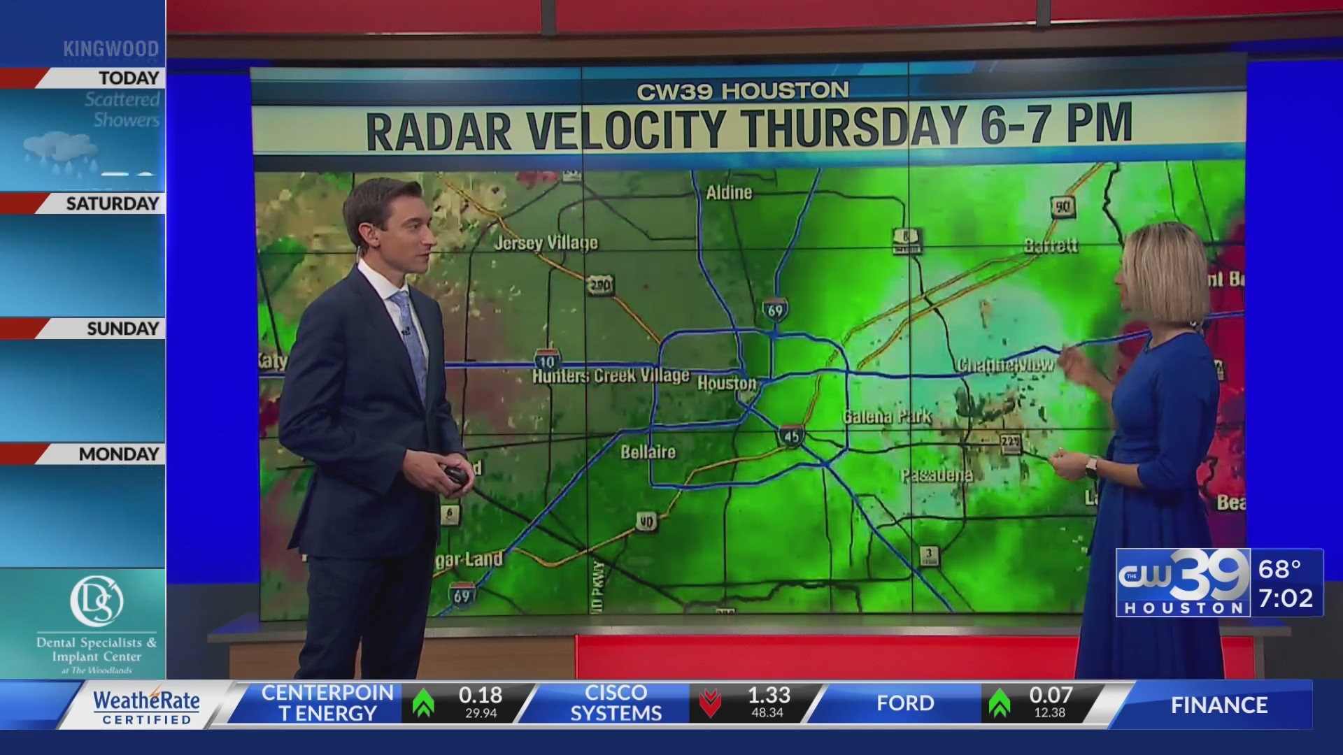 Radar velocity of deadly and damaging winds May 16, 2024 in Houston ...