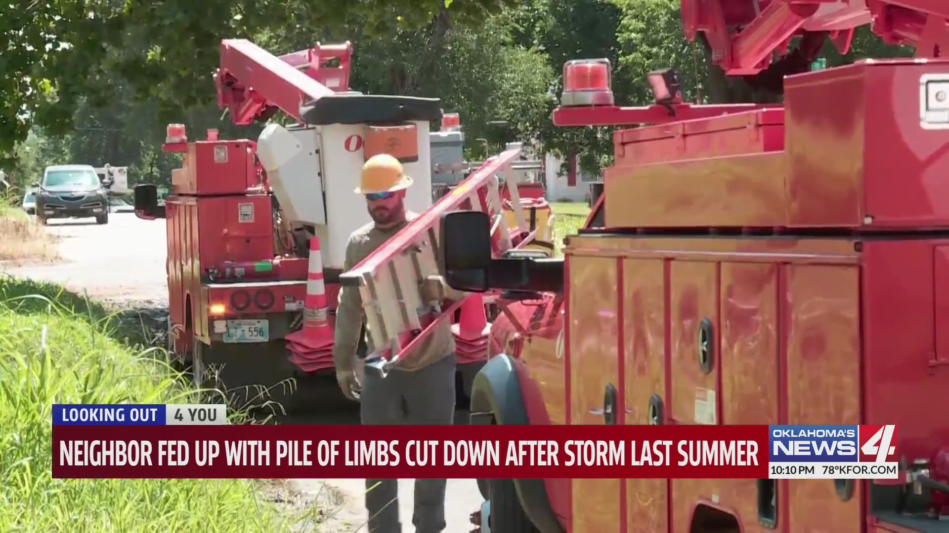 Neighborhood fed up with pile of limbs cut down after storm last summer ...