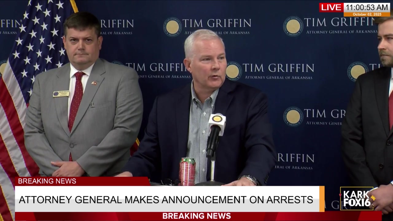 Attorney General Tim Griffin announces arrest of three for election ...