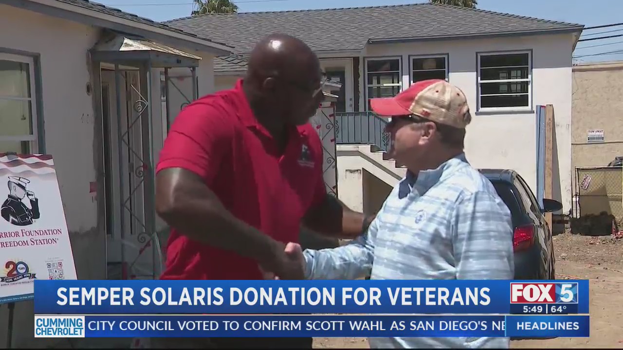 Semper Solaris makes donation toward veteran housing – FOX 5 San Diego ...