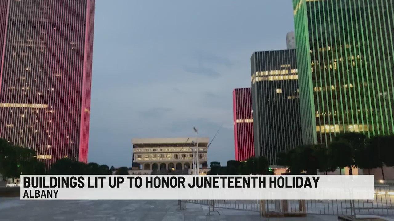 Buildings lit in honor of Juneteenth – NEWS10 ABC