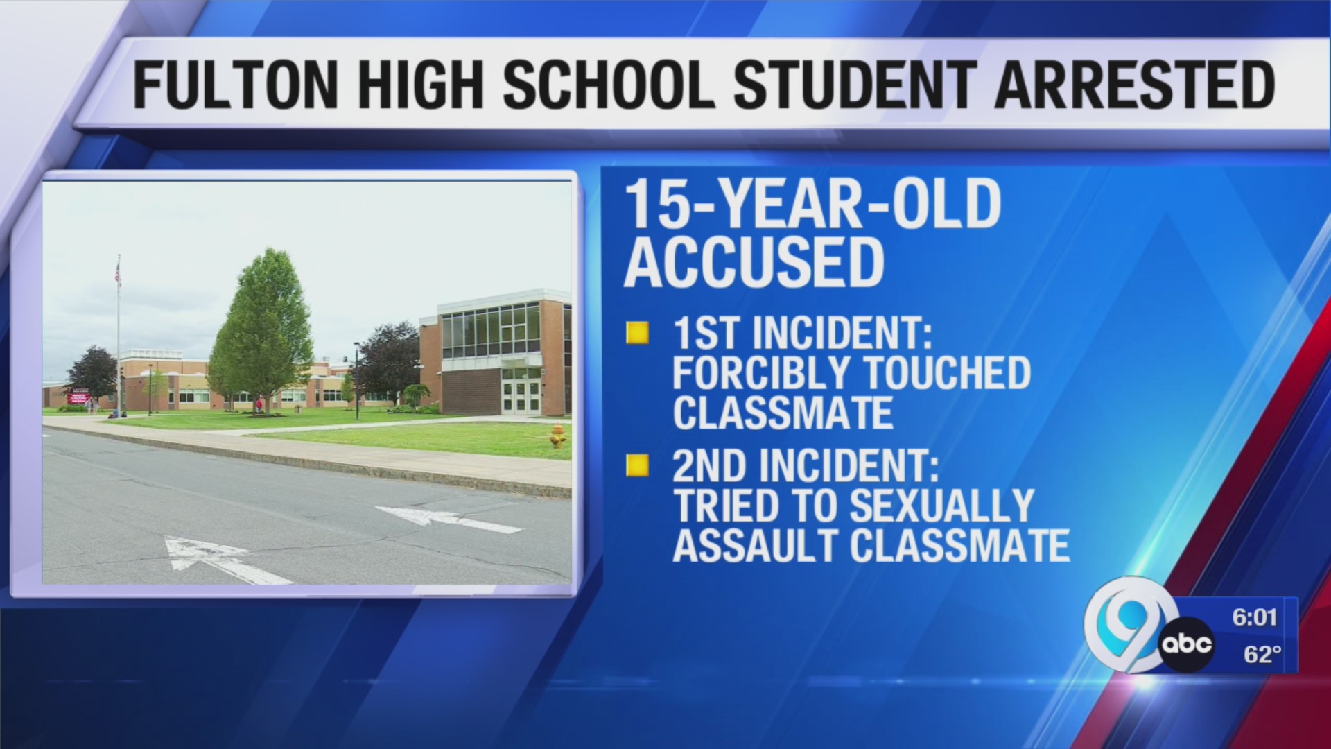 Fulton High School student arrested – WSYR
