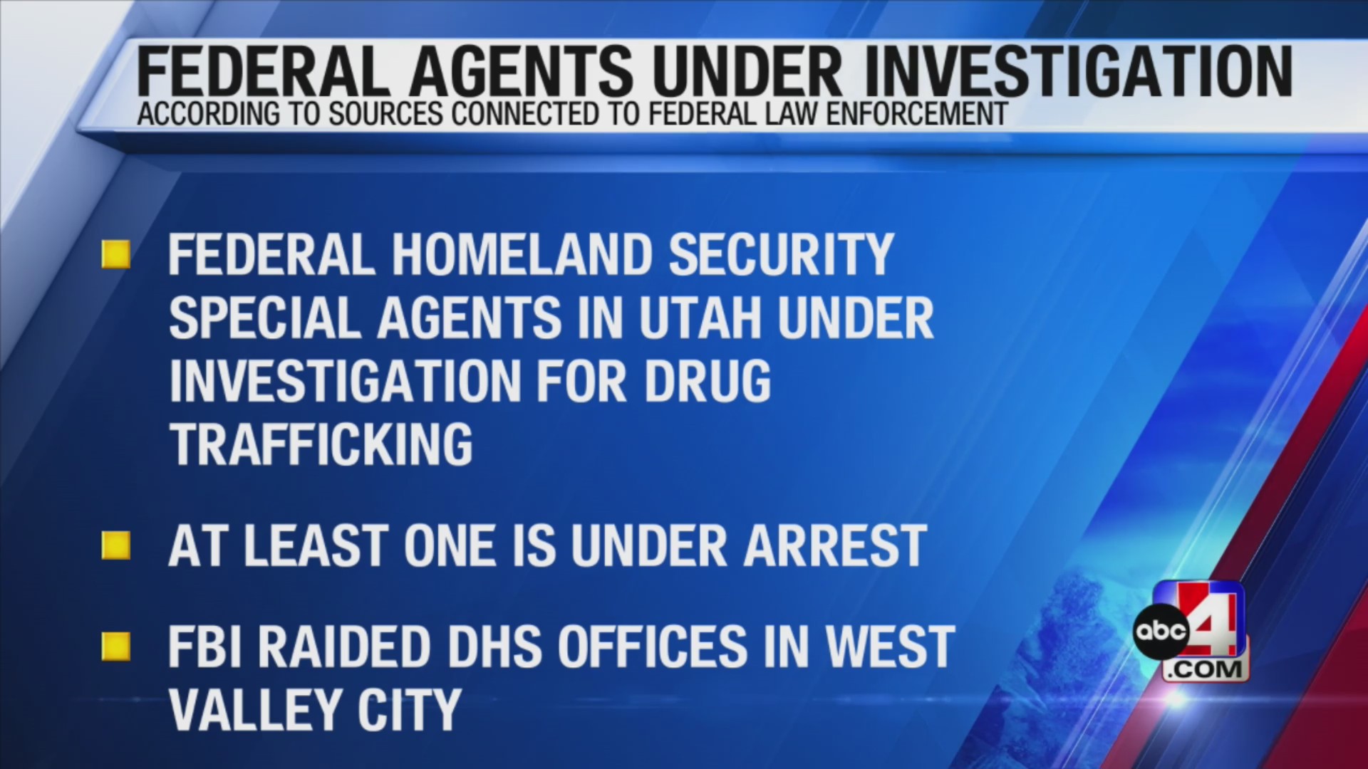 Federal agents in Utah under investigation after FBI raid: Sources ...