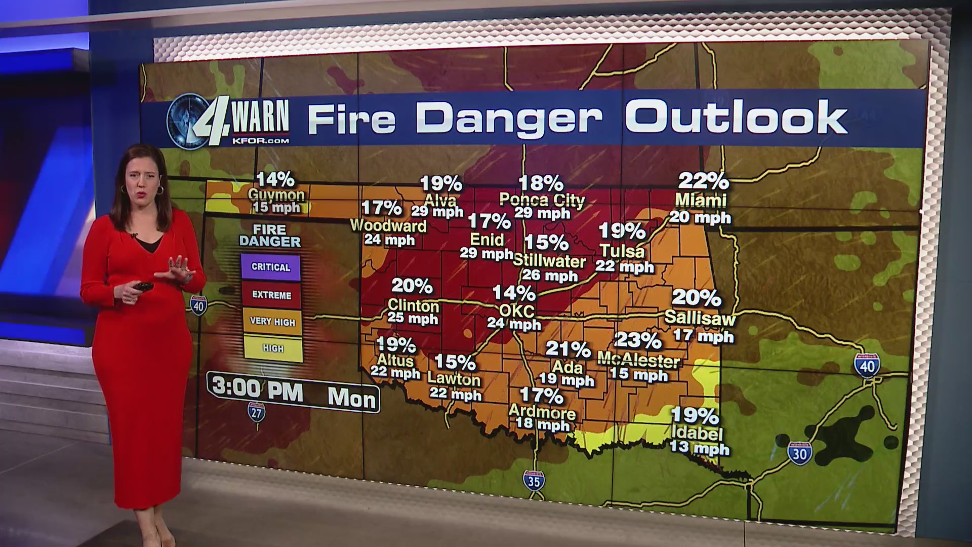 Emily Sutton talks about a warm-up, fire danger and our next rain ...