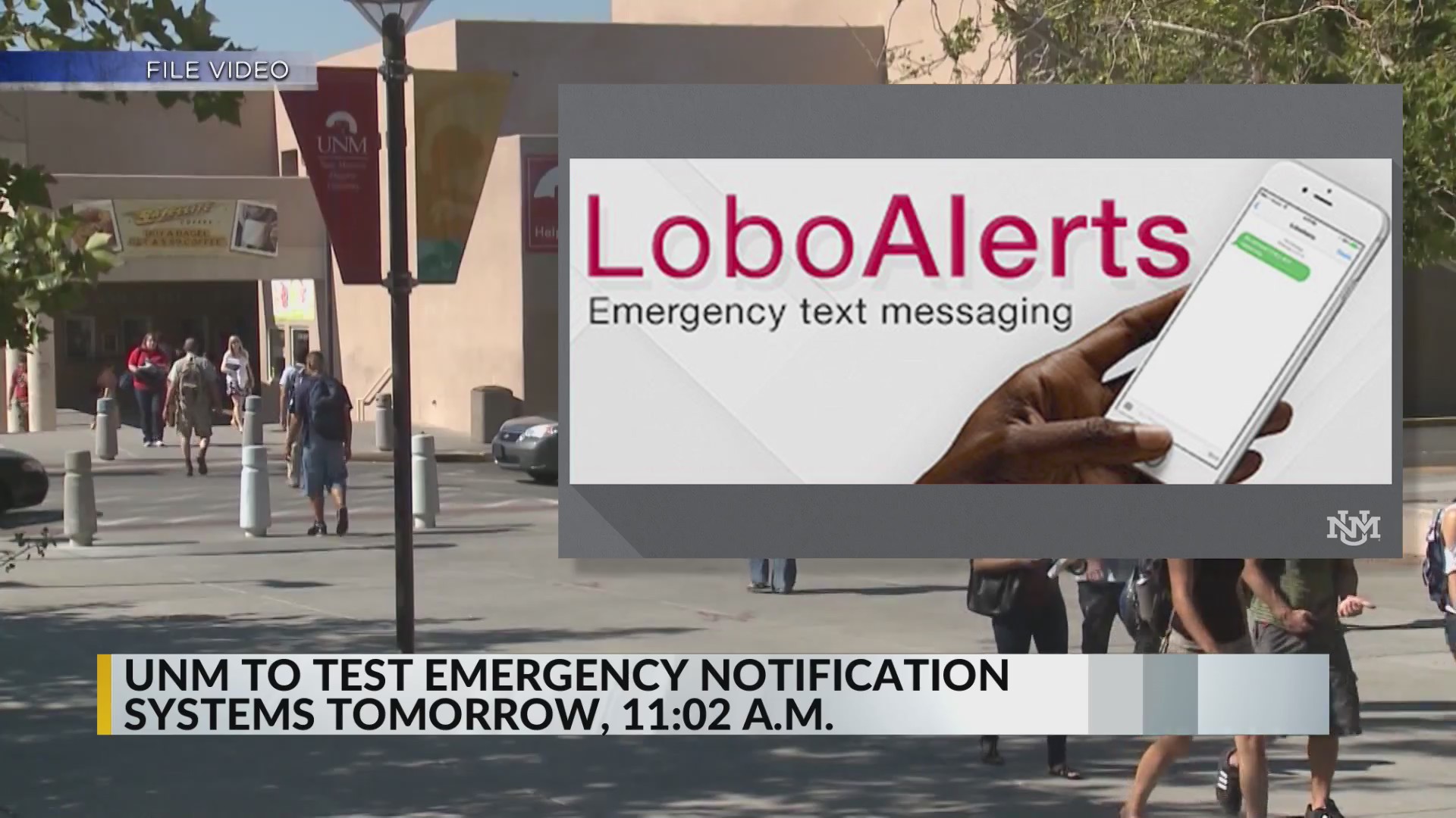 UNM to test emergency alert systems – KRQE NEWS 13 – Breaking News, Albuquerque News, New Mexico ...
