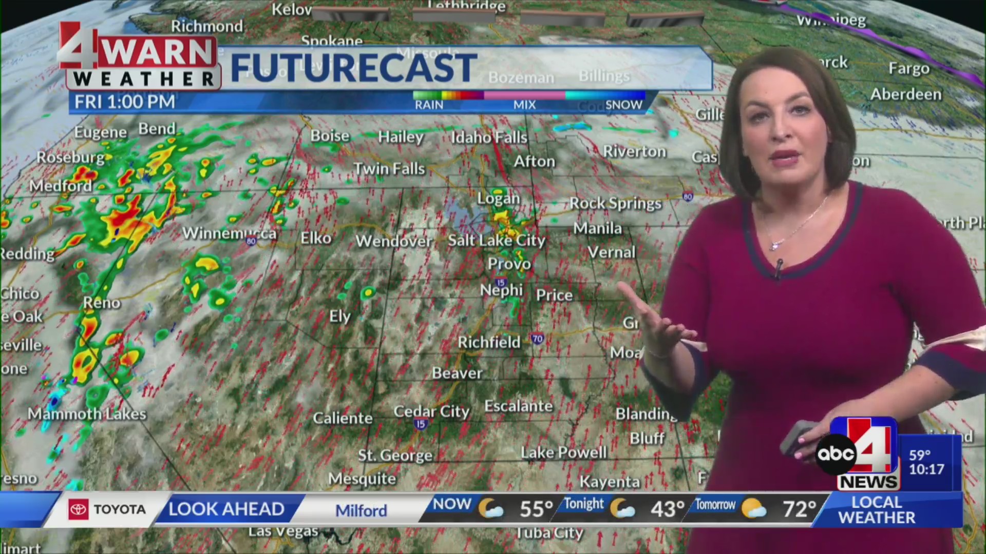 Gorgeous temperatures today with the chance of a few brief storms ...